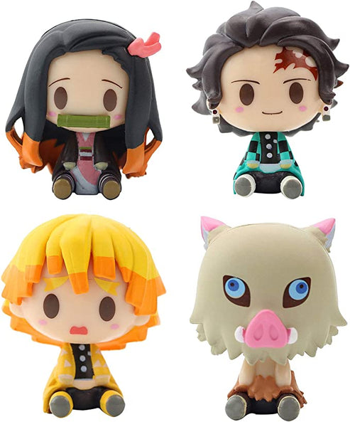 4 Pcs Mini Demon Slayer Figure – Hand Made Toys
